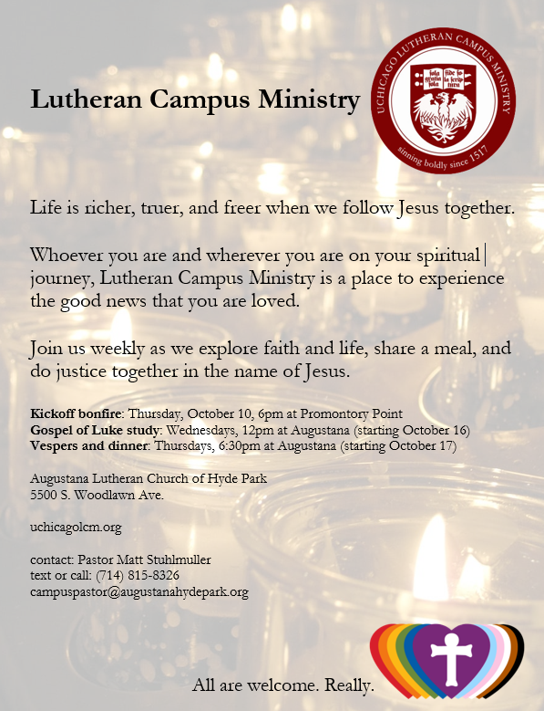 Lutheran Campus Ministry – Augustana Lutheran Church of Hyde Park
